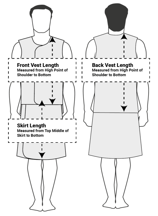 Lead Apron Sizing Charts: Classic & Revolution | INFAB